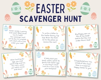 Easter Scavenger Hunt for Kids, Indoor Outdoor Easter Game, Treasure ...