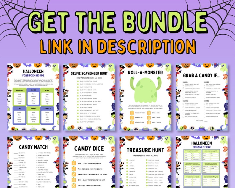 Halloween Candy Match Game Halloween Trivia Quiz Halloween - Etsy