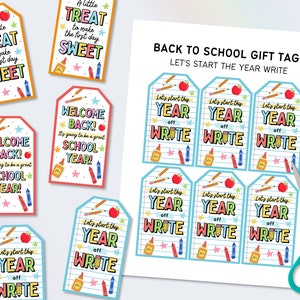 Printable Back to School Gift Tags, Gift Tags for Student First Day of ...