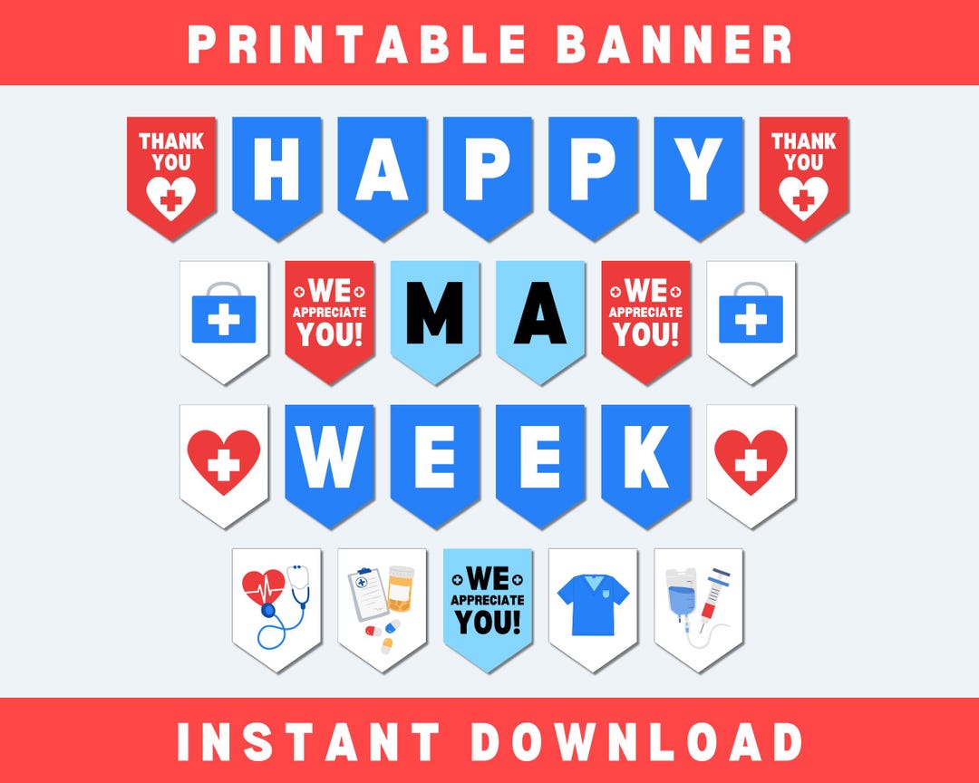 Medical Assistant Appreciation Week Banner, MA Recognition Week Ideas ...