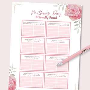 Mothers Day Friendly Feud, Mothers Day Trivia Game, Mothers Day Family ...