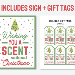 Christmas Candle Gift Tag, Scentsational Christmas Gift Tag, Christmas ...