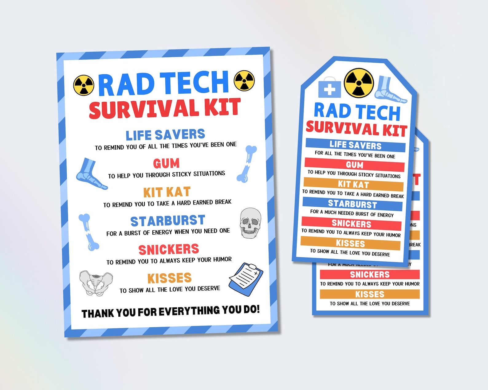 Radiologic Technologist Appreciation Gift Tag, Radiology Tech Survival ...