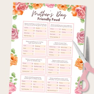 Mothers Day Friendly Feud, Mothers Day Family Feud, Mothers Day Trivia ...