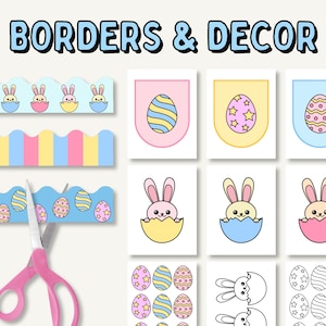 Easter Bulletin Board Kit, Spring Bulletin Board Kit, Easter Bunny ...