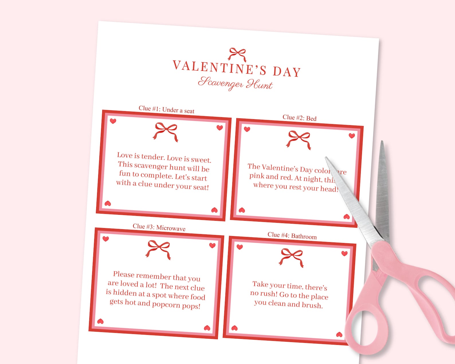 Adult Valentines Day Scavenger Hunt, Valentines Day Treasure Hunt Clues ...