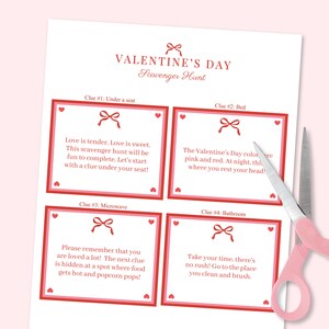 Adult Valentines Day Scavenger Hunt, Valentines Day Treasure Hunt Clues ...