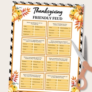 Thanksgiving Friendly Feud Game, Thanksgiving Family Feud, Thanksgiving ...