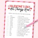 Valentines Day All Things Red Game, Valentines Day Color Red Quiz ...