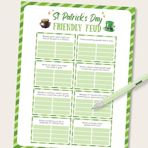 St Patrick's Day Friendly Feud Game, St Patrick's Day Trivia Quiz, St ...