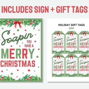 Christmas Soap Gift Tag, Soapin You Have A Merry Christmas Tag ...