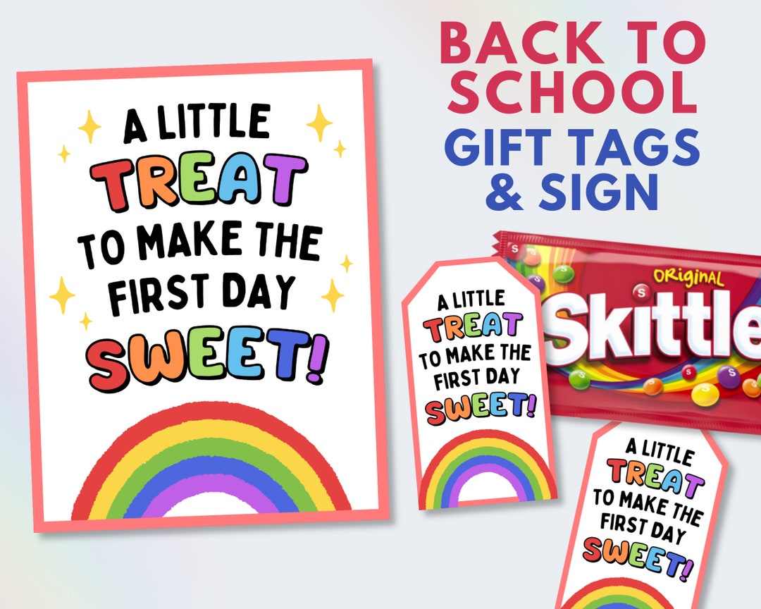 First Day of School Treat Tag for Students Welcome Back to - Etsy