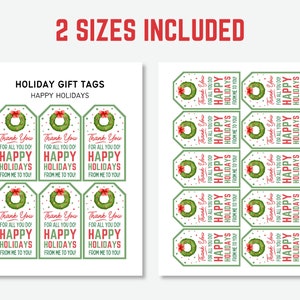 Christmas Staff Appreciation Gift Tags, Christmas Employee Thank You ...