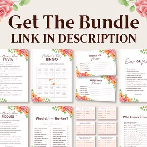 Mothers Day Bingo, Mother Day Printable Game, Mother Day Party Game ...