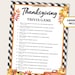 Thanksgiving Trivia Quiz, Thanksgiving Trivia Game, Thanksgiving Party ...