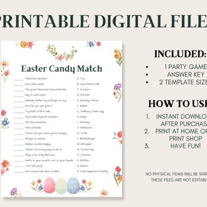 Easter Candy Match, Easter Candy Game for Kids, Easter Candy Quiz ...