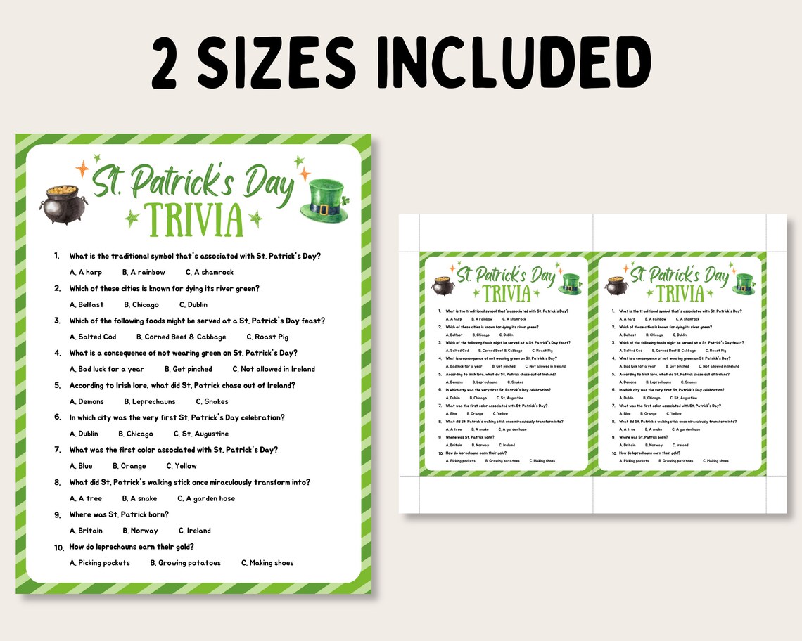 St Patrick's Day Party Game Bundle, Printable St Patricks Day Games, St ...