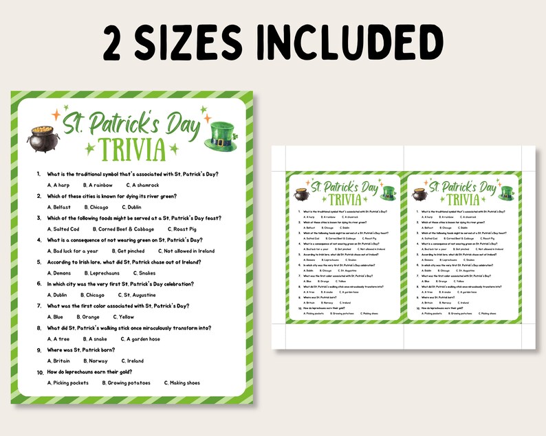 St Patrick's Day Party Game Bundle Printable St Patricks - Etsy