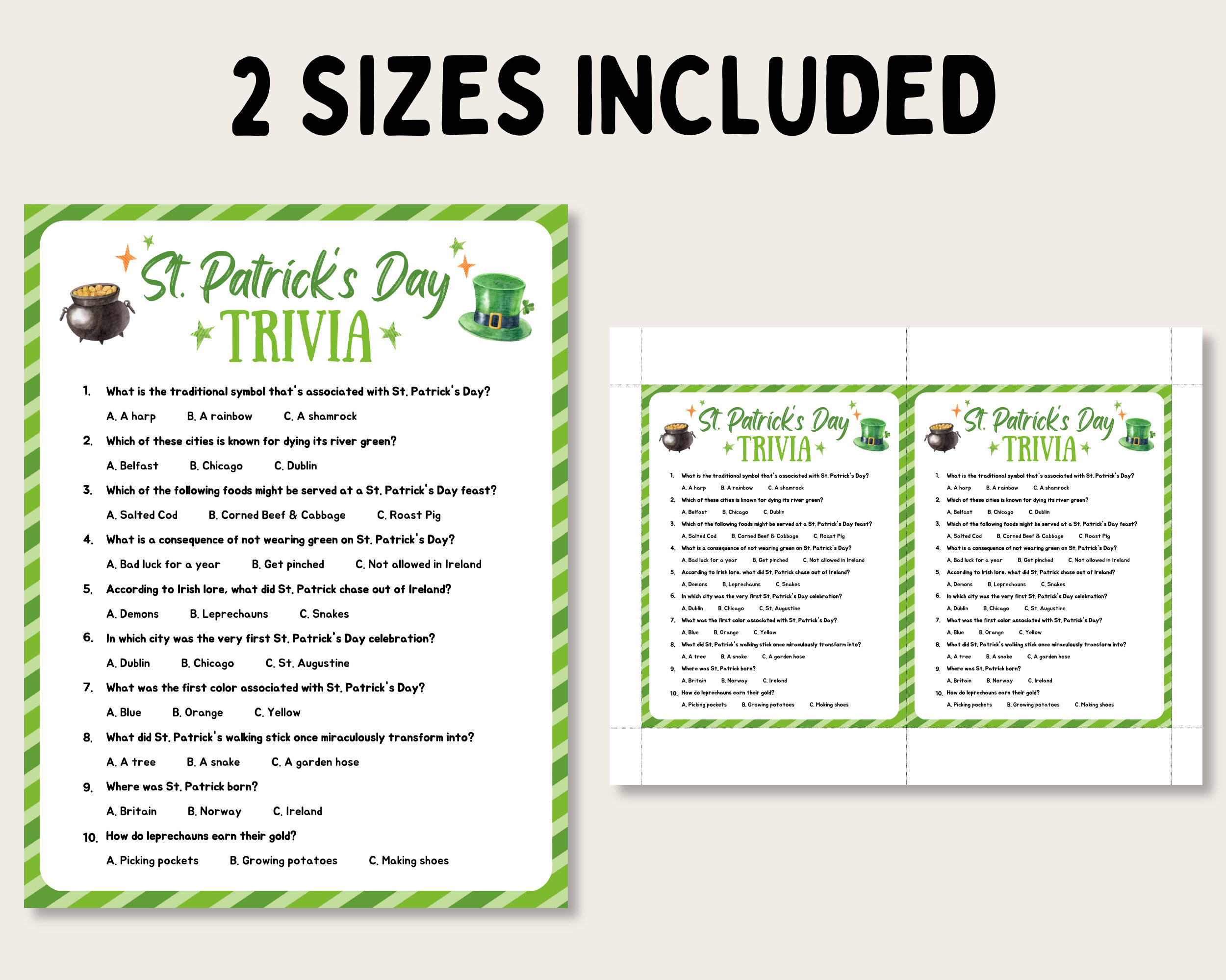 St Patrick's Day Party Game Bundle, Printable St Patricks Day Games, St ...