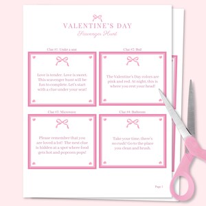 Valentines Day Scavenger Hunt, Indoor Scavenger Hunt Clue, Valentines ...