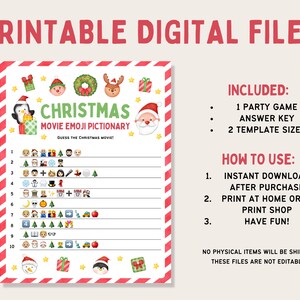 Christmas Movie Emoji Game, Christmas Emoji Pictionary, Kids Christmas ...