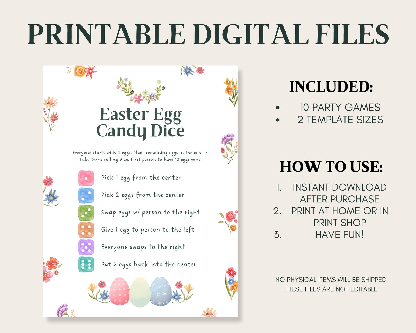 Easter Games Bundle, Printable Easter Party Games, Easter Games for ...