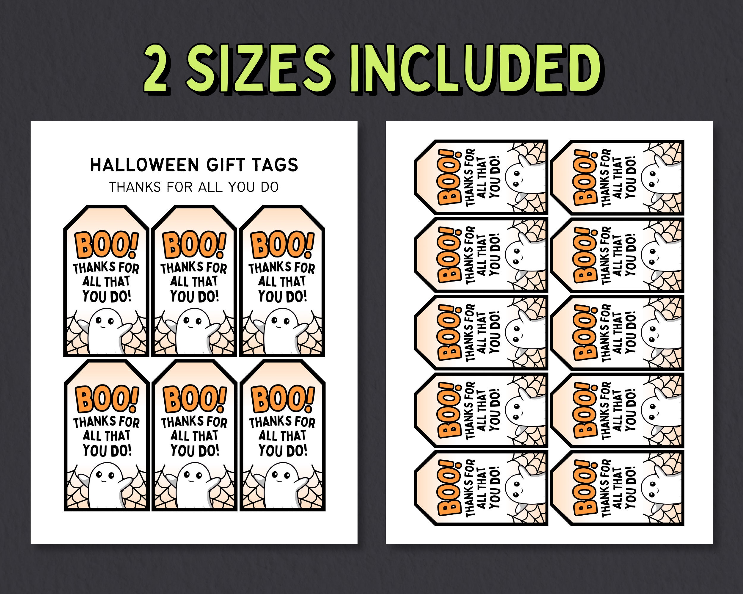 Halloween Thank You Gift Tag, Halloween Teacher Appreciation Gift Tag ...