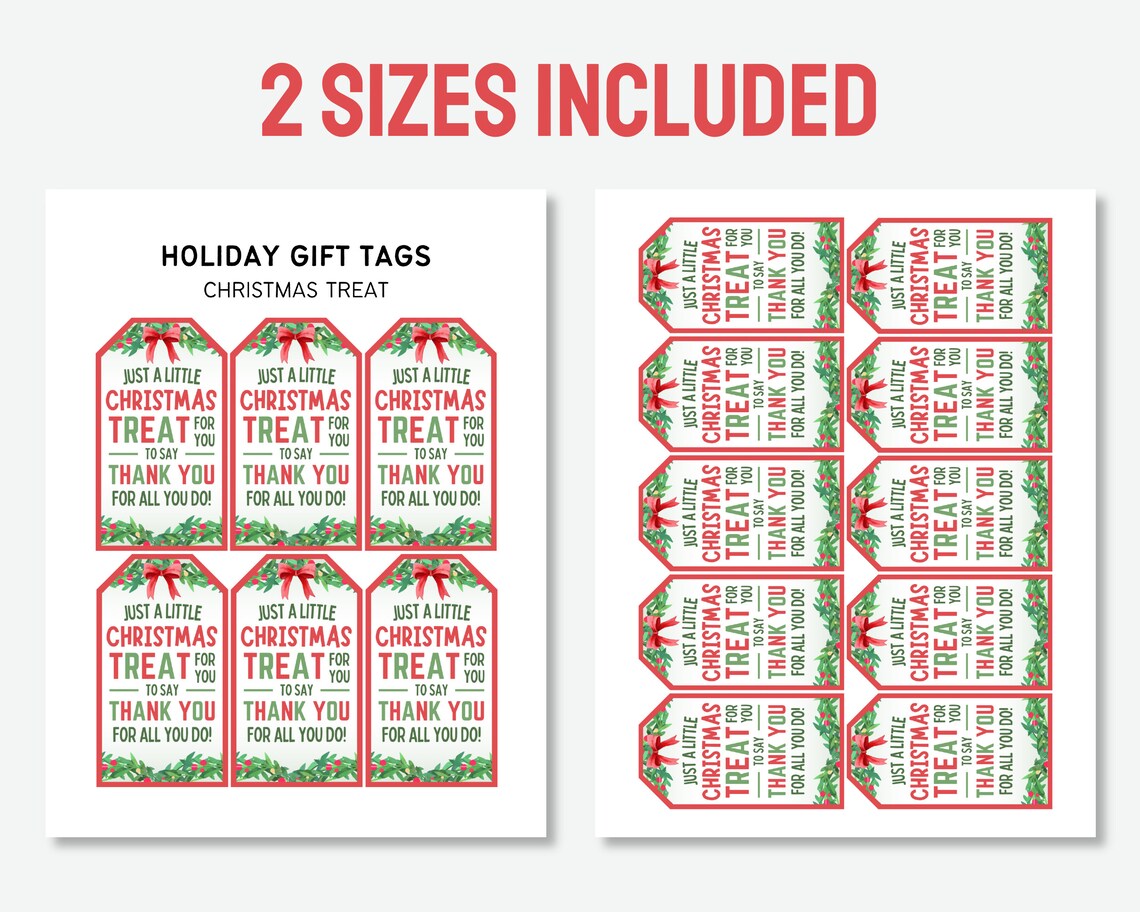 Christmas Employee Thank You Tag, Christmas Staff Appreciation Tag ...