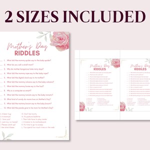 Mothers Day Riddles, Mothers Day Game, Mothers Day Printable Game ...