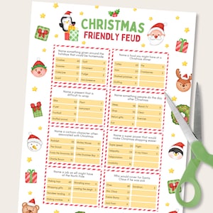 Christmas Friendly Feud, Holiday Family Feud Game, Christmas Trivia ...