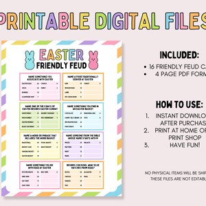 Easter Family Feud Game, Easter Trivia Feud, Easter Friendly Feud ...