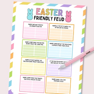 Easter Family Feud Game, Easter Trivia Feud, Easter Friendly Feud ...