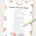 Easter True or False, Easter Trivia Quiz, Easter Activity for Kids ...