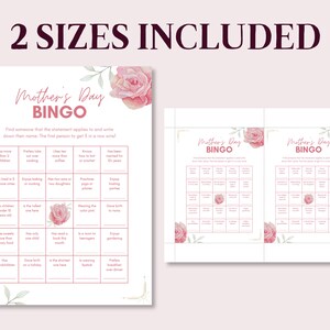Mothers Day Bingo, Mothers Day Game, Printable Mother Day Game, Mother ...