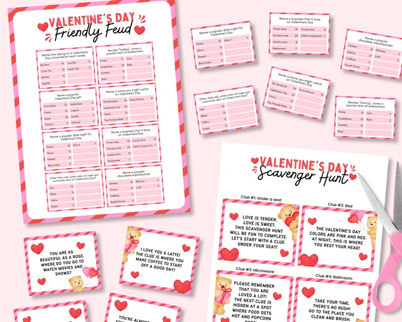 Valentines Day Games Bundle Valentines Day Party Games - Etsy