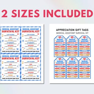 Medical Assistant Appreciation Gift Tag, MA Survival Kit Tag, MA ...