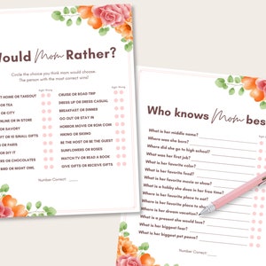 Mothers Day Game Bundle, Mothers Day Party Game, Printable Mother Day ...