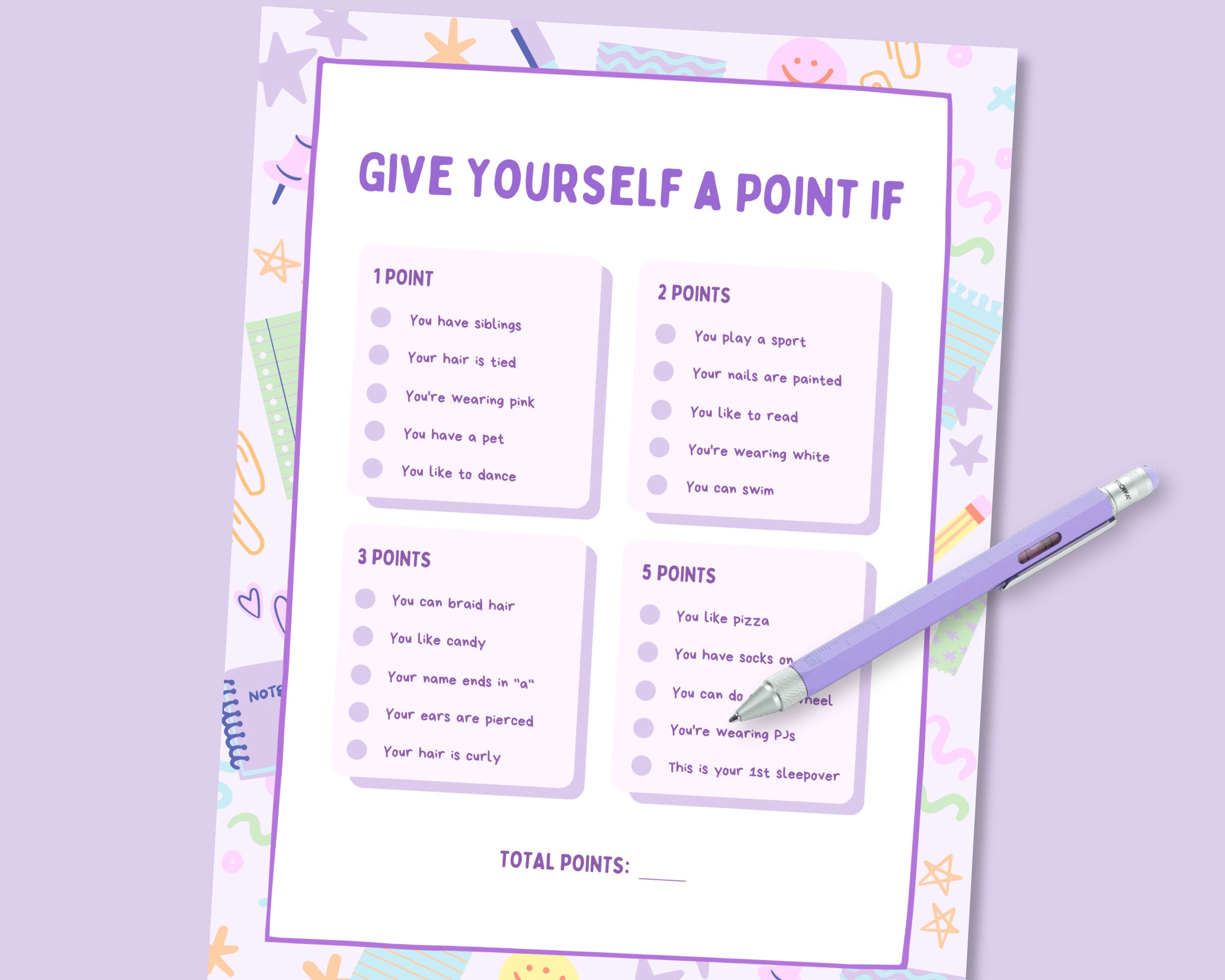 Slumber Party Games Bundle Girls Sleepover Games Tween - Etsy