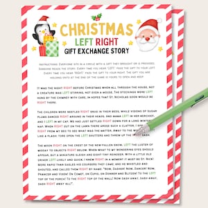 Christmas Left Right Game, Gift Exchange Game, Christmas Left Right ...