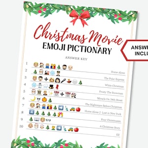 Christmas Movie Emoji Pictionary, Christmas Movie Trivia Game ...