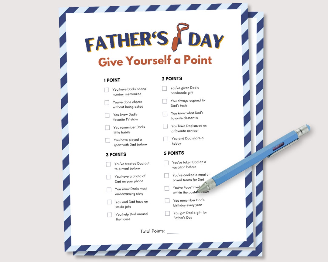 Fathers Day Printable Game, Fathers Day Activity for Kids, Printable ...