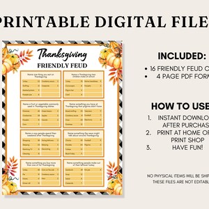 Thanksgiving Friendly Feud Game, Thanksgiving Family Feud, Thanksgiving ...