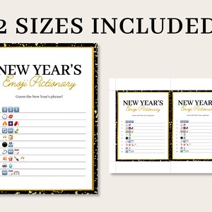 New Years Emoji Pictionary Game, New Year Eve Emoji Game, New Year Eve ...