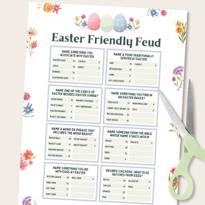 Easter Friendly Feud, Easter Trivia Feud, Easter Family Feud Game ...