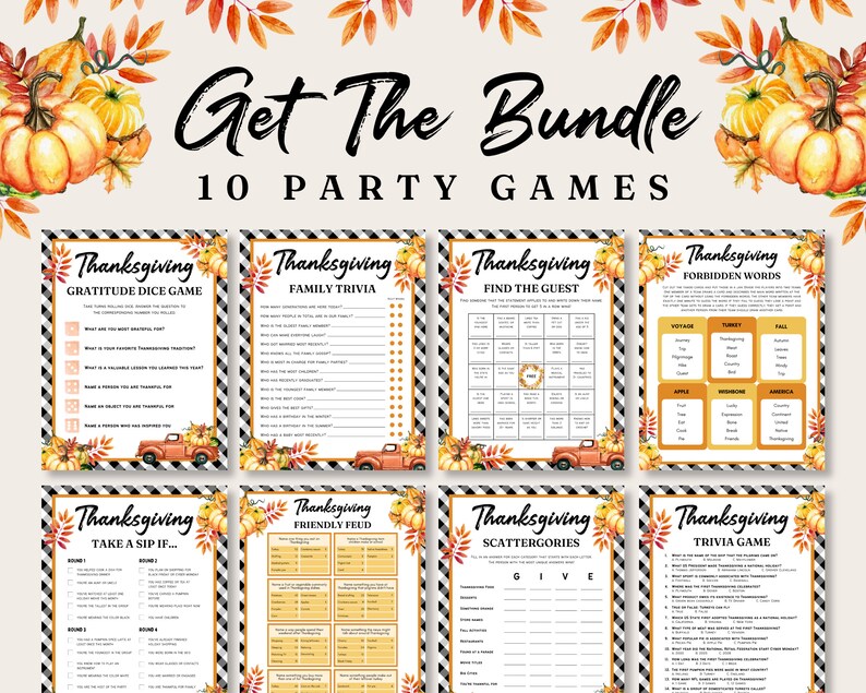 Thanksgiving Bingo Game, Thanksgiving Find the Guest Bingo ...