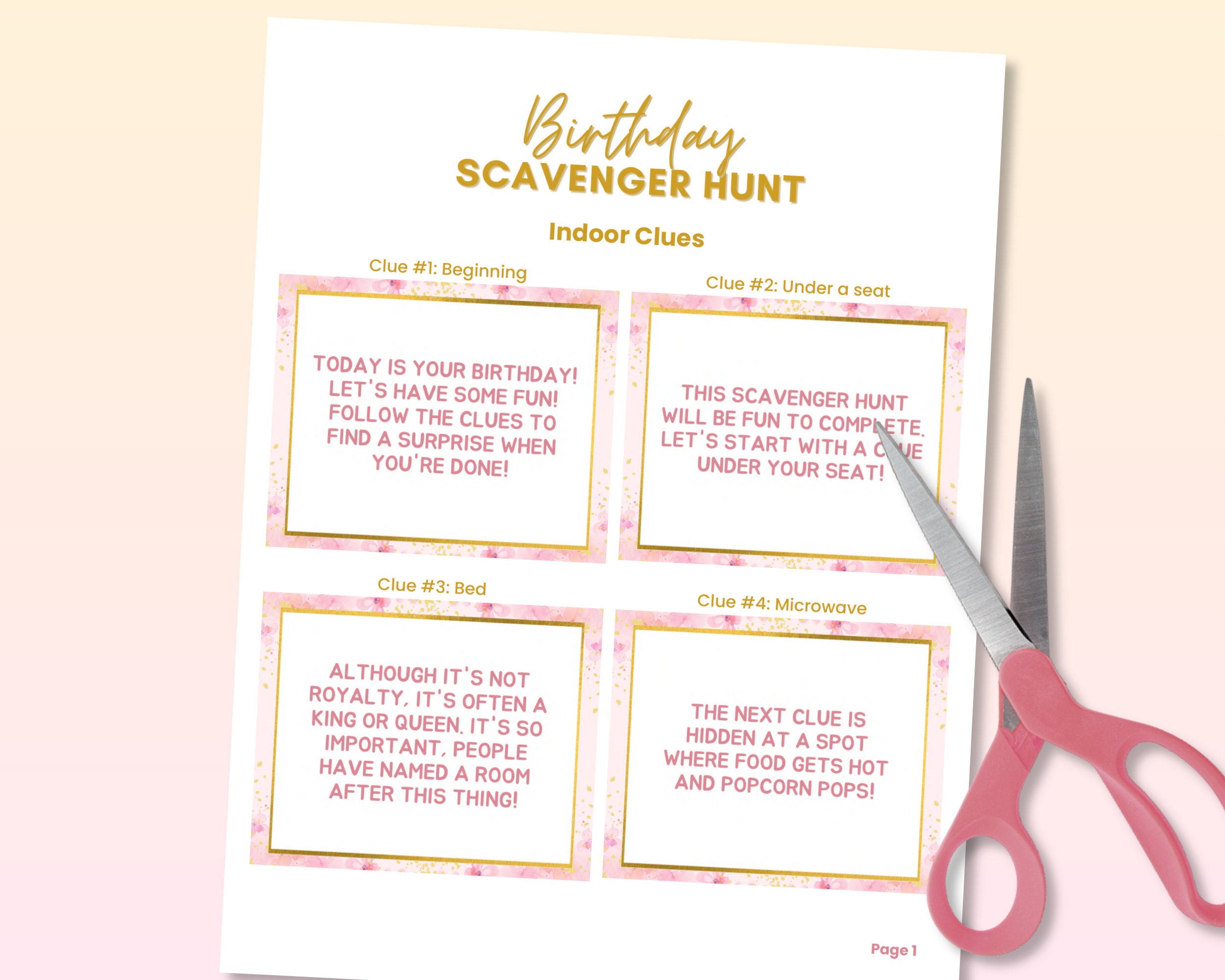 Girl Birthday Scavenger Hunt Teen Scavenger Hunt Teen - Etsy