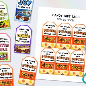 25 Employee Candy Bar Gift Tags Employee Appreciation Tag - Etsy Australia