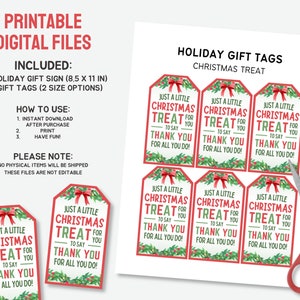 Christmas Employee Thank You Tag, Christmas Staff Appreciation Tag ...