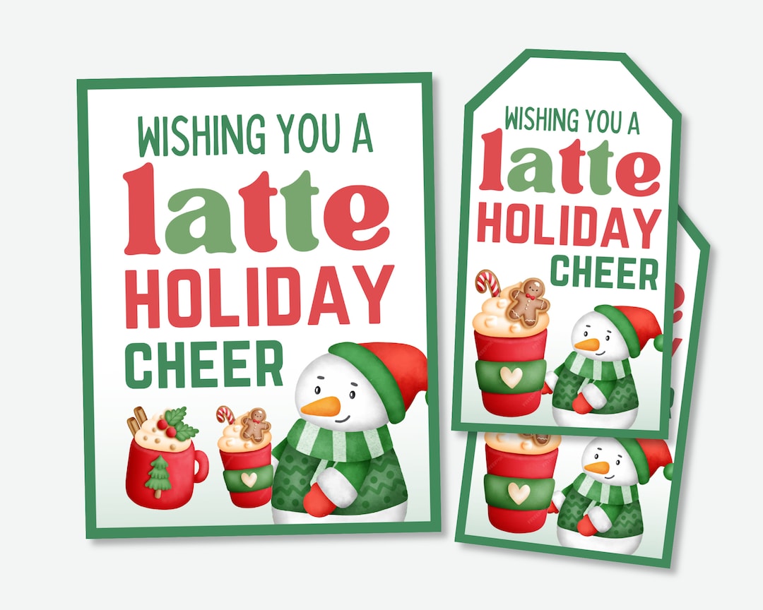 Christmas Coffee Gift Tag, Holiday Coffee Gift Tag for Coworker ...