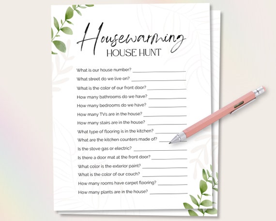 Juegos Imprimibles De Búsqueda Del Tesoro Para Inauguración De La Casa